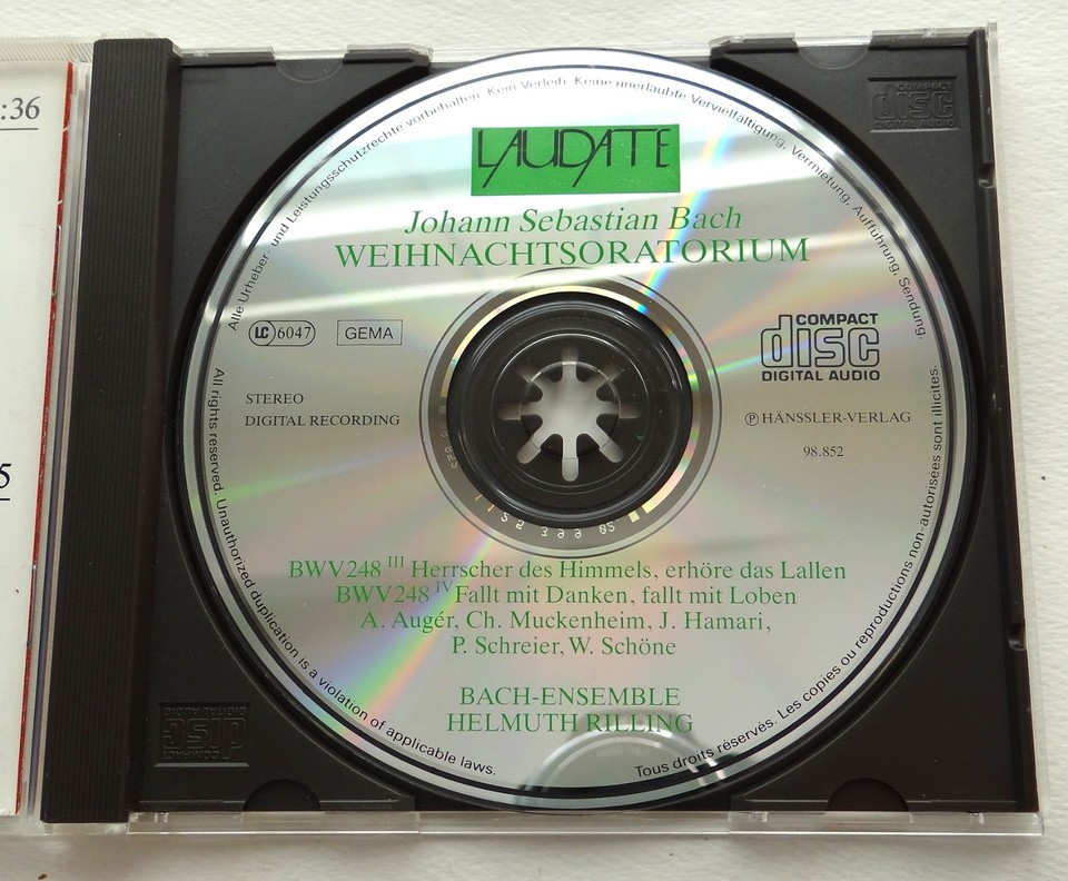 Bach: Christmas & Easter Oratoria - Bach-Ensemble, Helmuth Rilling, 4 ...