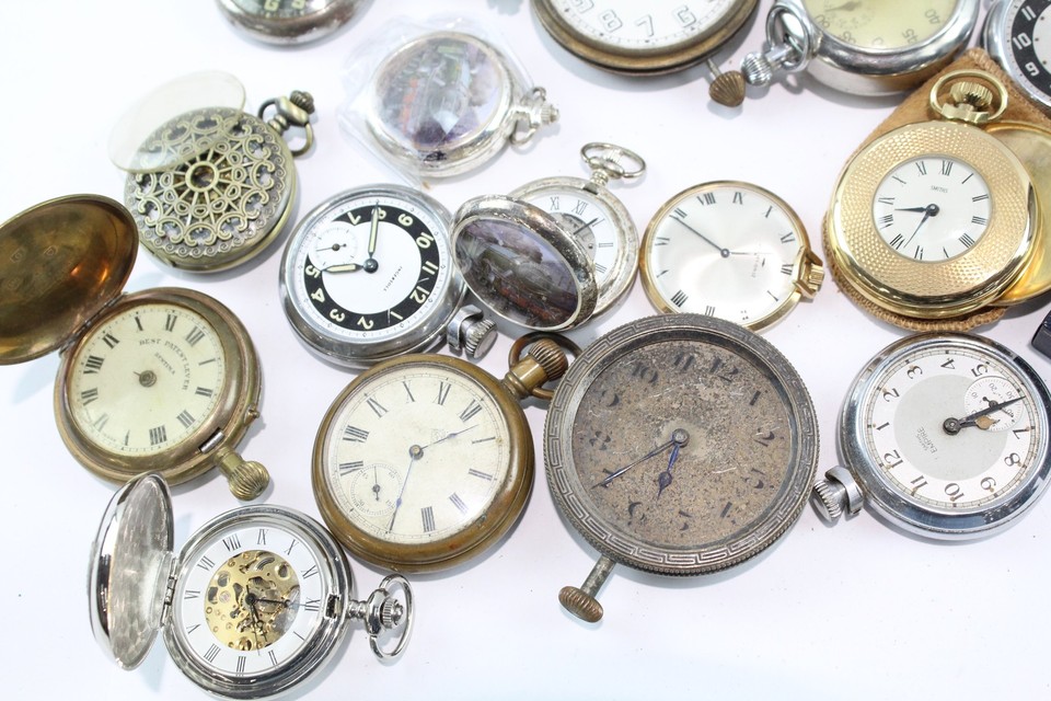 Job Lot Assorted Vintage & Later Mechanical Pocket Watches UNTESTED ...
