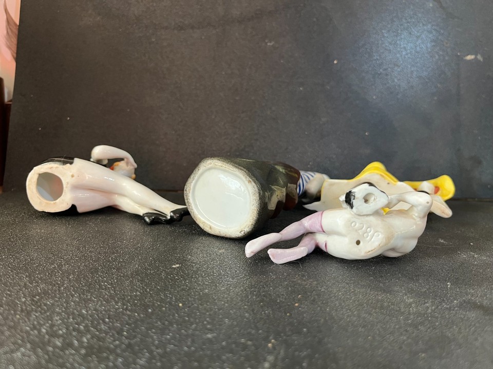 Rare Bathing Beauty Beauties Germany Porcelain x 4 Flapper Dog | eBay