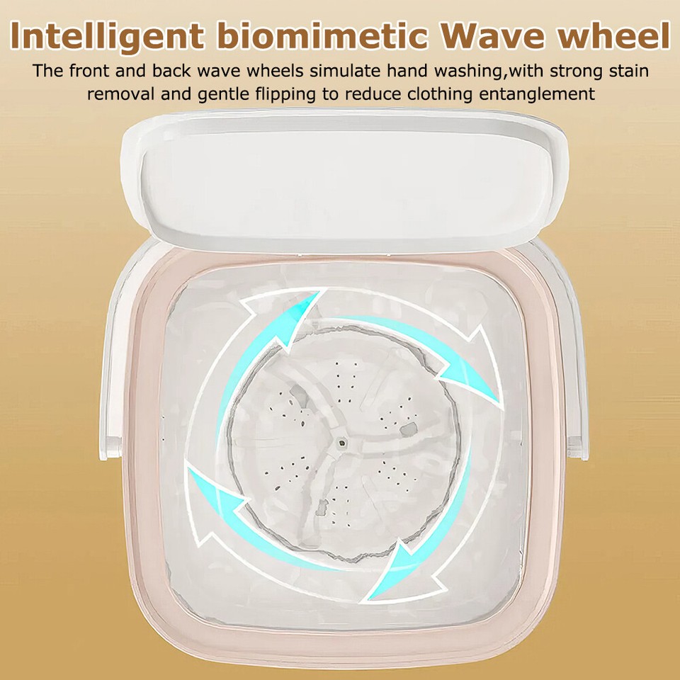 10L Mini Portable Washing Machine Small Laundry Washer Spin Dryer Baby ...