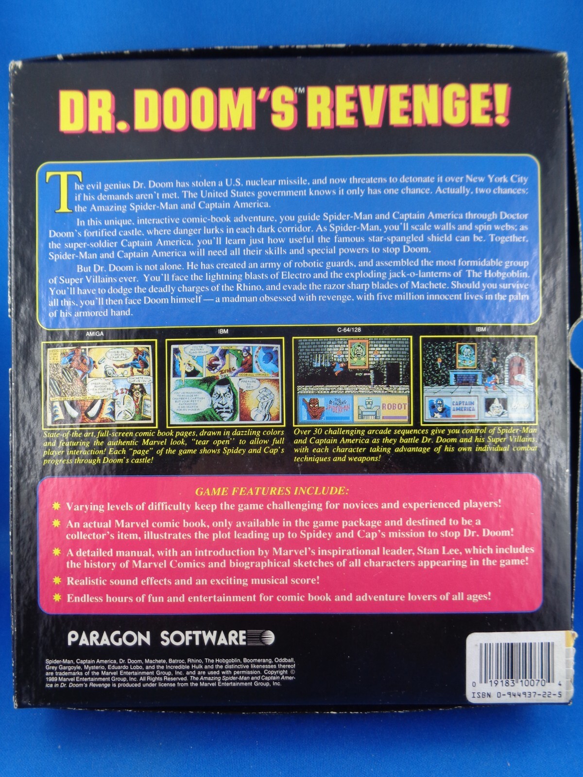 COMMODORE 64/128 -- DR. DOOM`S REVENGE! (PARAGON SOFTWARE) | eBay