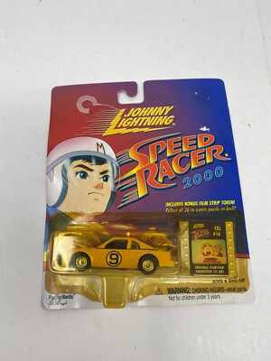 JOHNNY LIGHTNING SPEED RACER 2000 YELLOW RACER X SHOOTING STAR With Cel ...