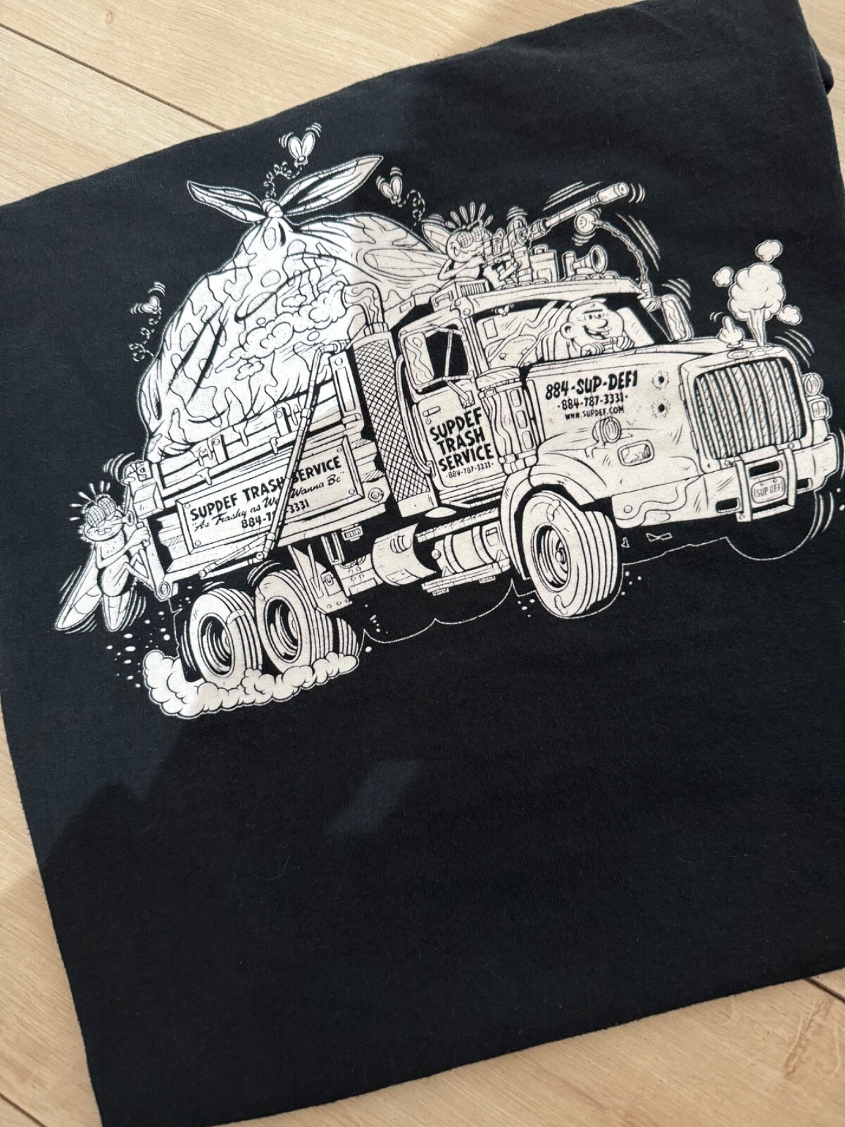 SUPDEF TRASH SERVICE SHIRT LARGE NOT FOG WRMFZY WASTELAND WHITE ...