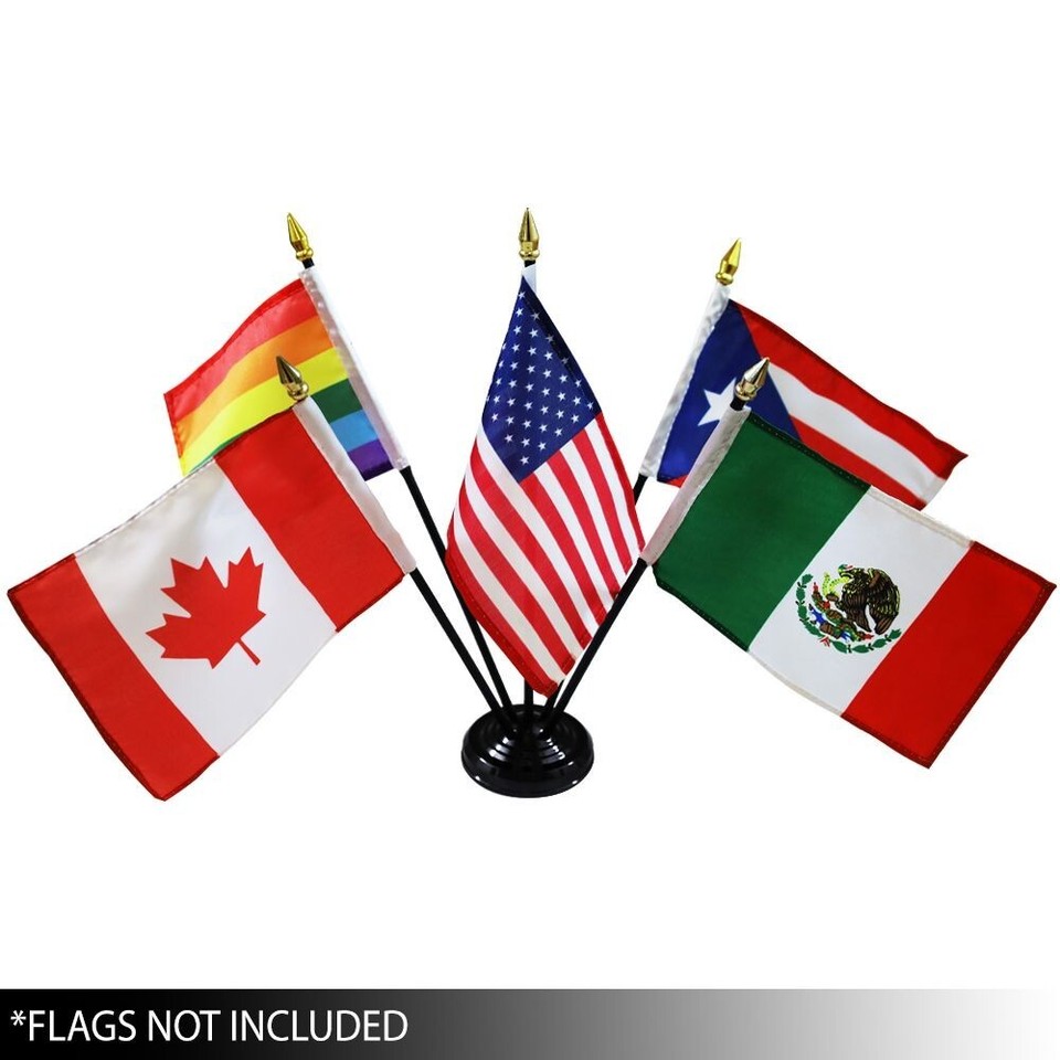 5 Hole Flag Holder Desk Flag Stand 4x6in Stick Flag Display Stand ...