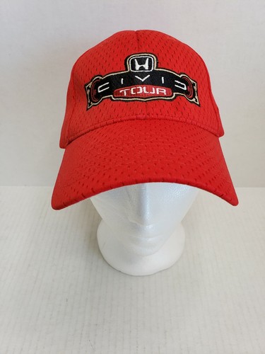 Honda Civic Tour Verizon Fitted Baseball Cap Hat Unisex Adult Red Mesh ...