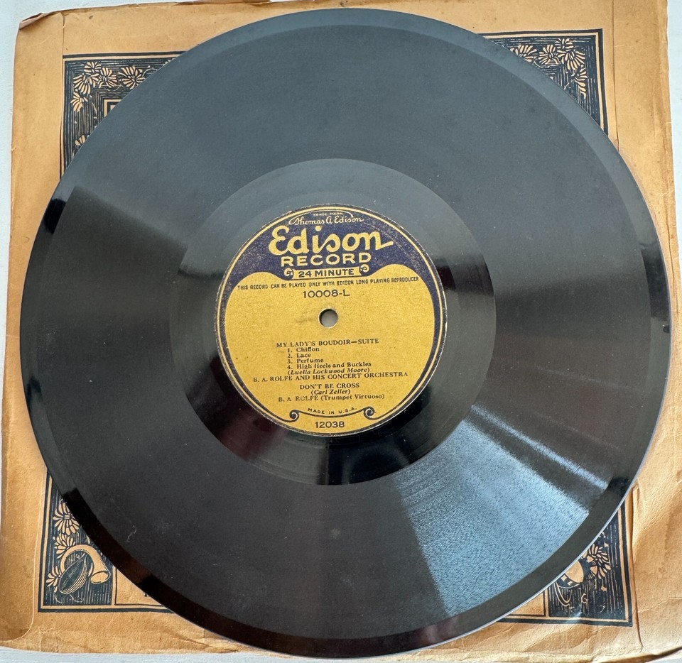 Edison Diamond Disc Long Play 24 minutes nr 10008,original sleeve | eBay