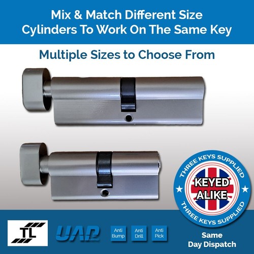 Keyed Alike Euro Cylinder, Thumb Turn For Different Size Cylinder ...