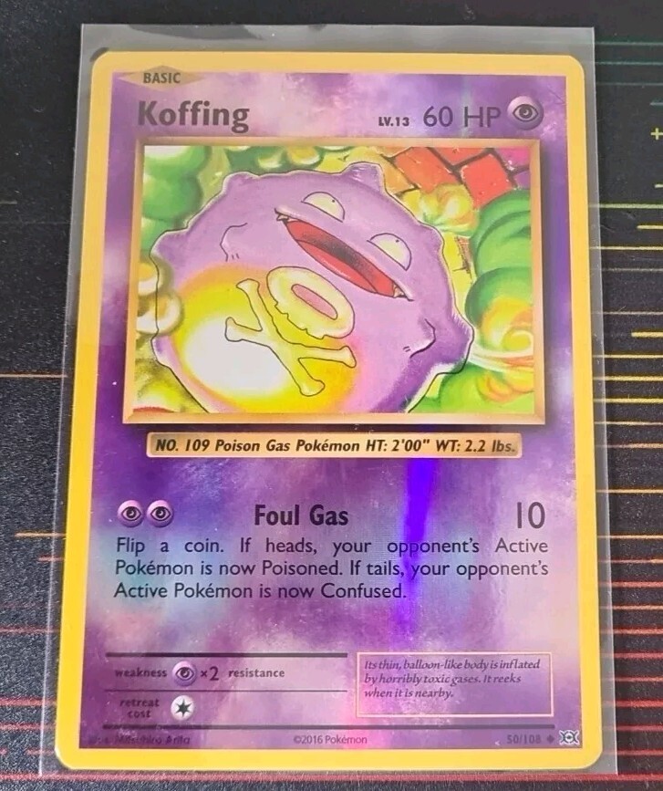 Pokemon Card Koffing Evolutions Reverse Holo 50/108 Near Mint | eBay UK