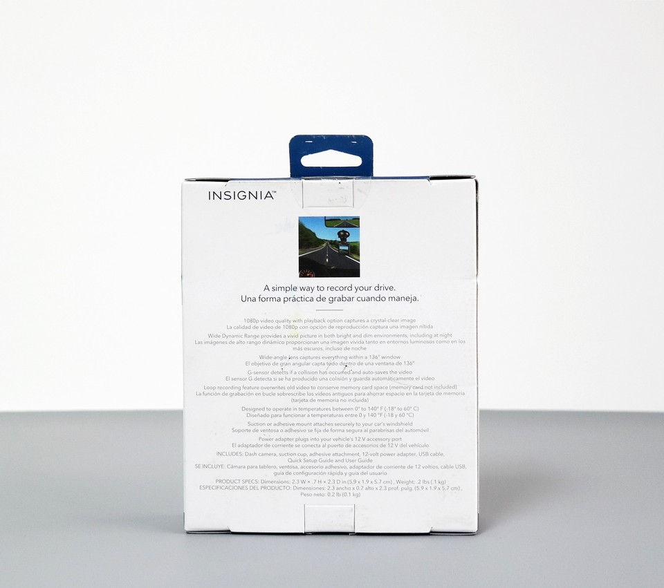 Insignia NS-DASH152 1080P Front Dashboard Camera System 600603276682| eBay