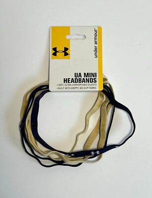 NEW Under Armour Mini Headbands 6 Pack Navy Light Yellow NEW | eBay