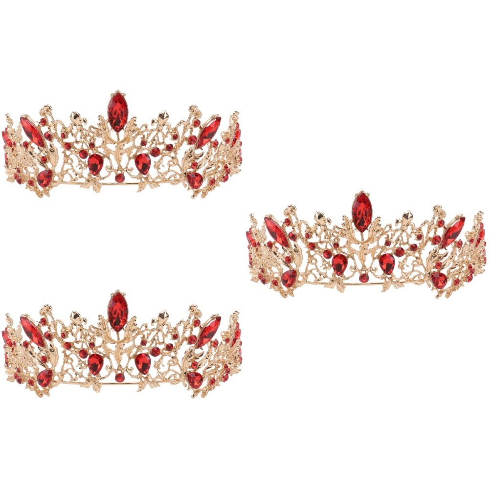 Set of 3 Costume Crown Crowns for Adults Bridal Headpieces Wedding ...