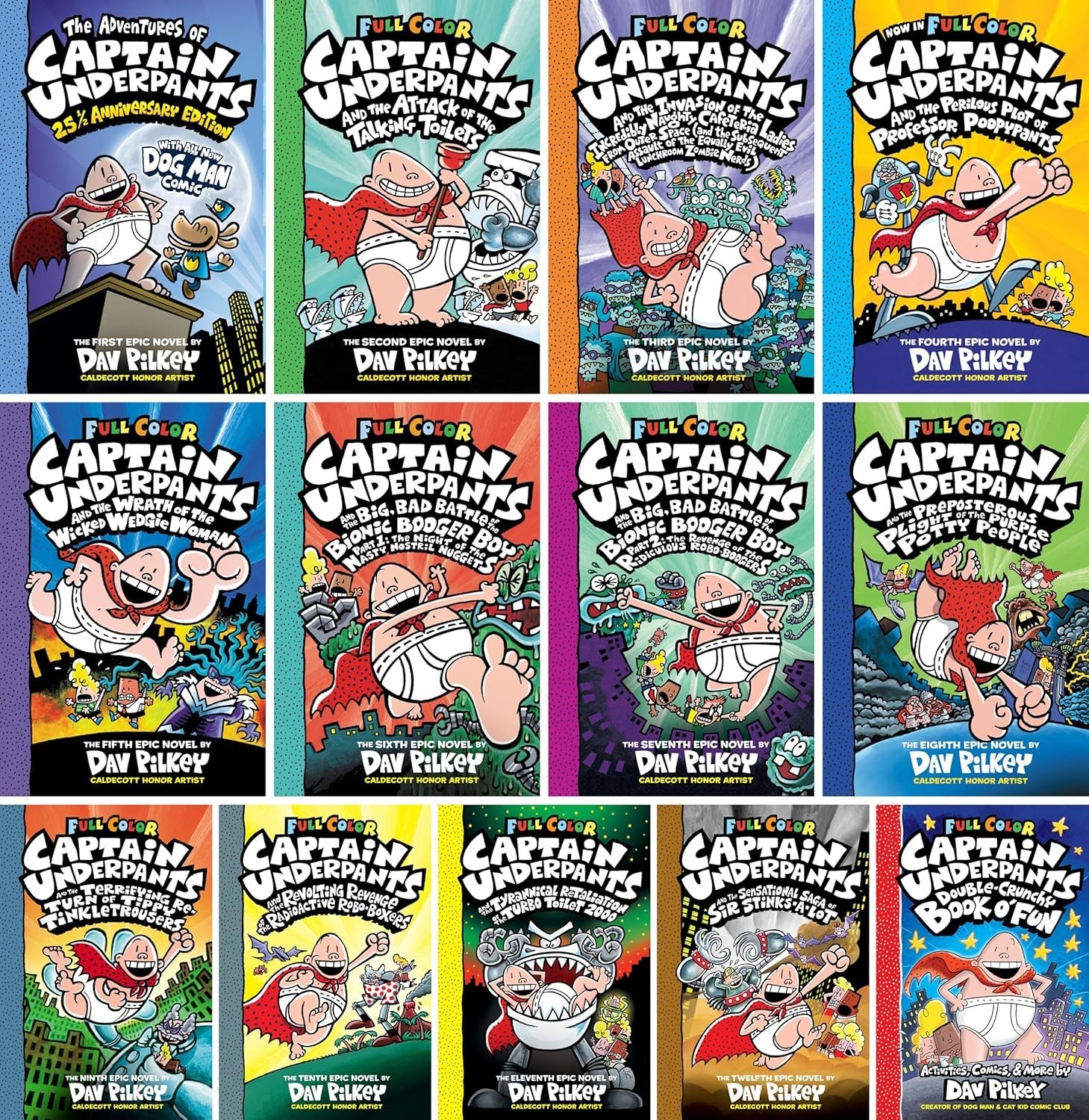 Captain Underpants 13 Books Complete FULL COLOR Collection (Books 1-13 ...