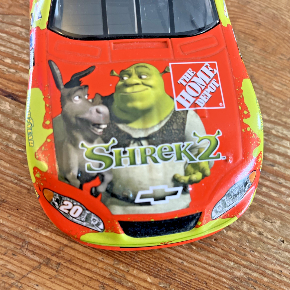 Tony Stewart Diecast Car #20 NASCAR 1:24 Action 2004 Shrek 2 Chevrolet ...