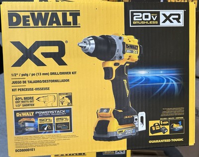 DeWALT DCD800D1E1 20V MAX XR 1/2" Brushless Cordless Drill/Driver Kit ...