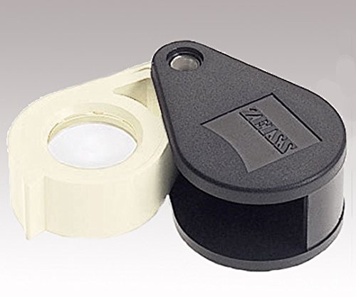 Zeiss Pocket Magnifying Glass D40 White Black Glass Foldable | eBay