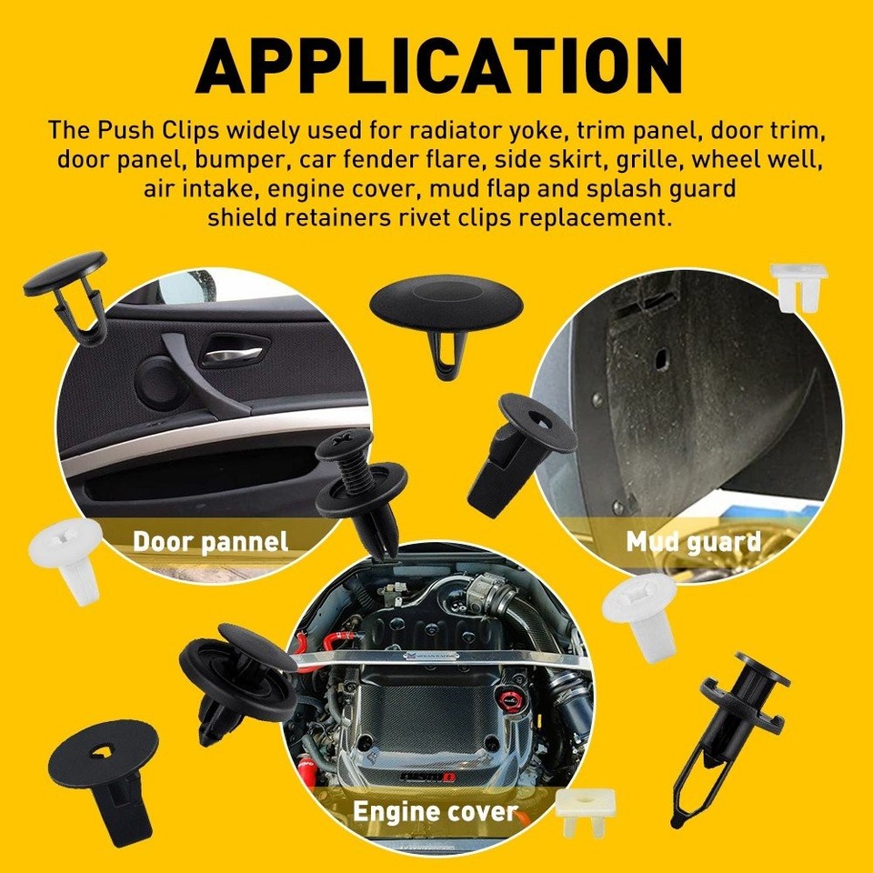 For Toyota 146PCS Fender Door Hood Bumper Trim Clip Retainer Fastener ...