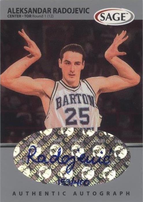 1999 SAGE - Autographs Aleksandar Radojevic #A42 Silver /400 (AU, RC ...