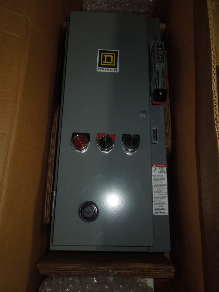 Sq D Size 0 3PH Combination Starter Breaker Disconnect NEMA 1 Enclosure ...