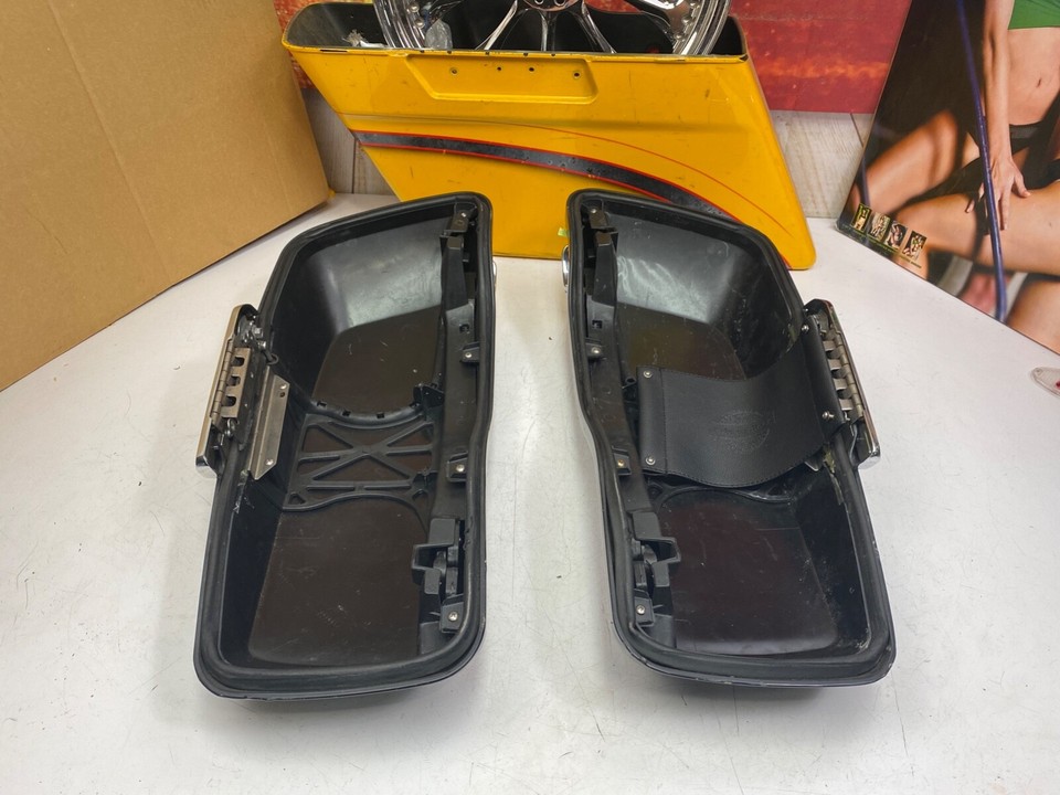 🔥Advan Black 14-23 Harley Touring Street Saddlebag Lids With Hardware ...