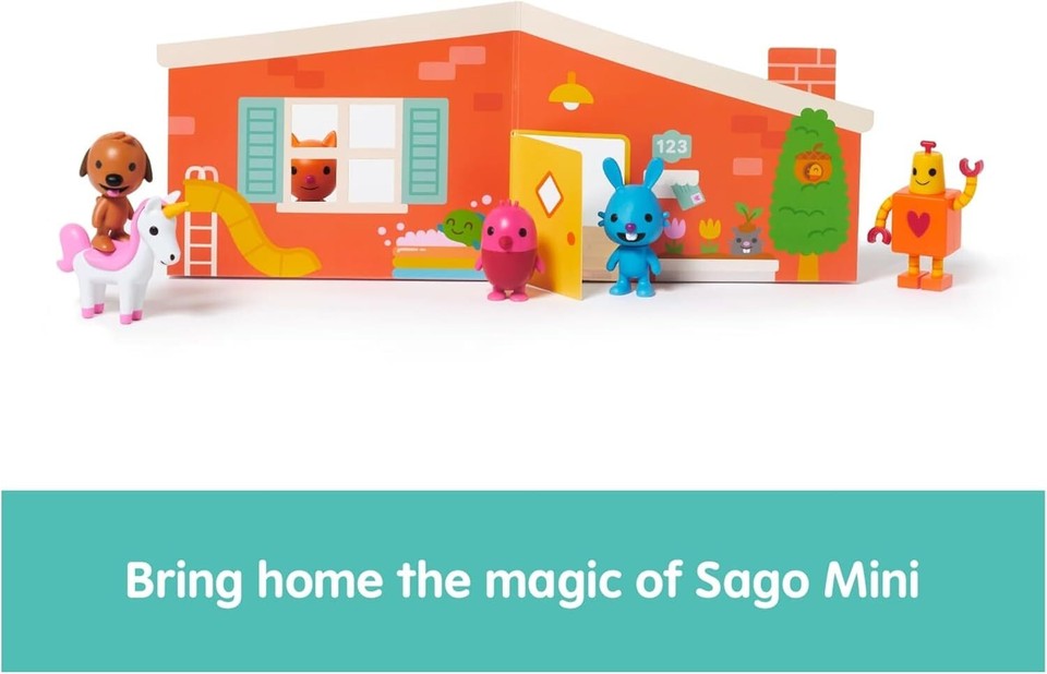 Sago Mini, Figurine Pack With 6 Toy Figures And Folding Playhouse, Kids ...