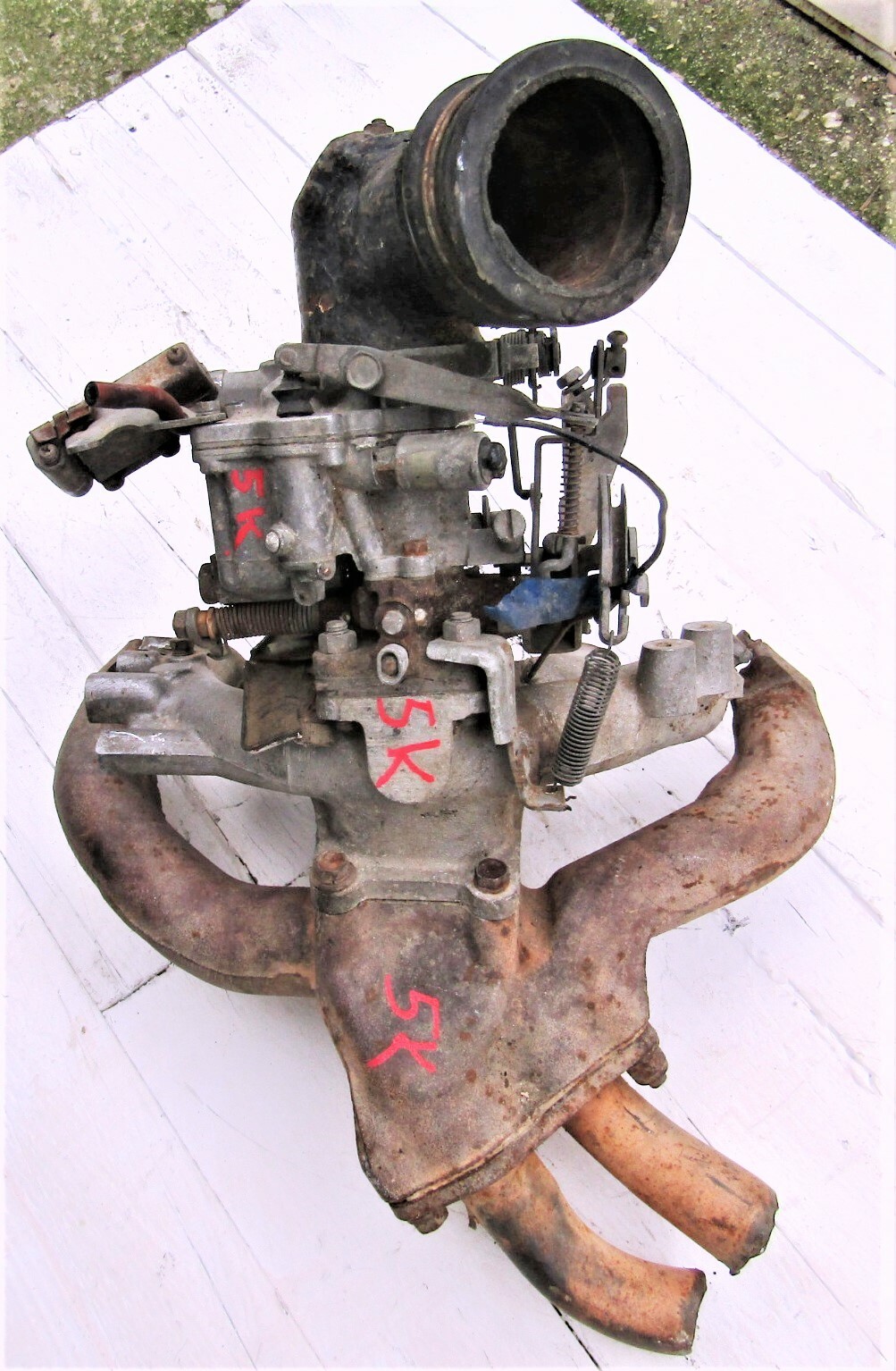 Toyota 5K intake exhaust manifold and carburetor TESTED A.R.P | eBay