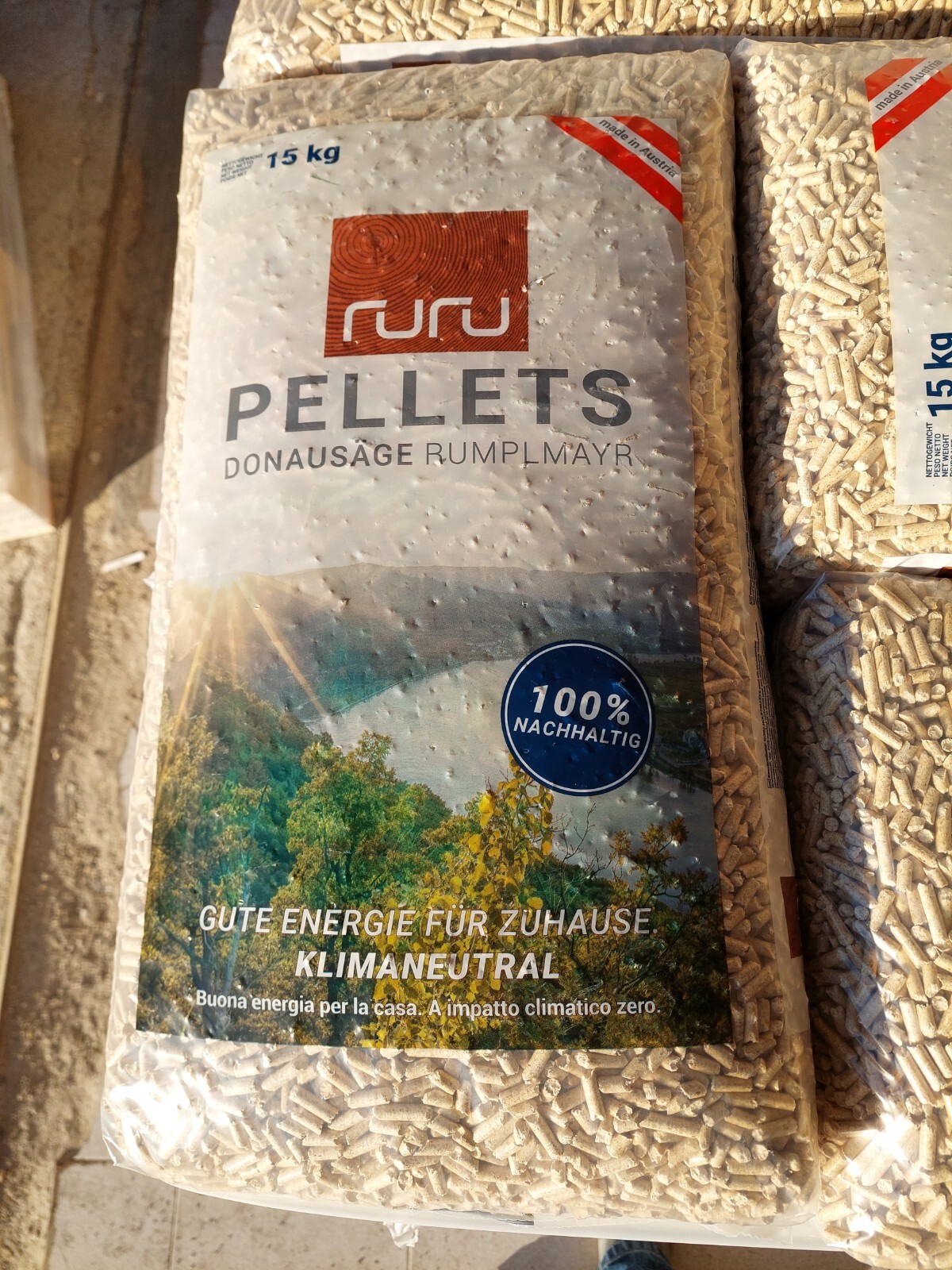 Pellet abete Austriaco Kg.15 EN Plus A1 AT031 RURU PELLETS No ...