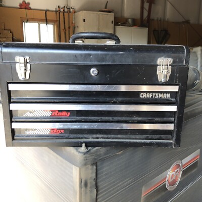 Vintage Sears Craftsman 3 Drawer RALLY Tool Box No Key USA RALLY CHEST ...