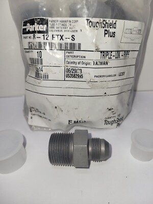 Bag of 10 Parker 8-12 FTX-S Triple-Lok 37° Flare JIC Tube Fittings and ...