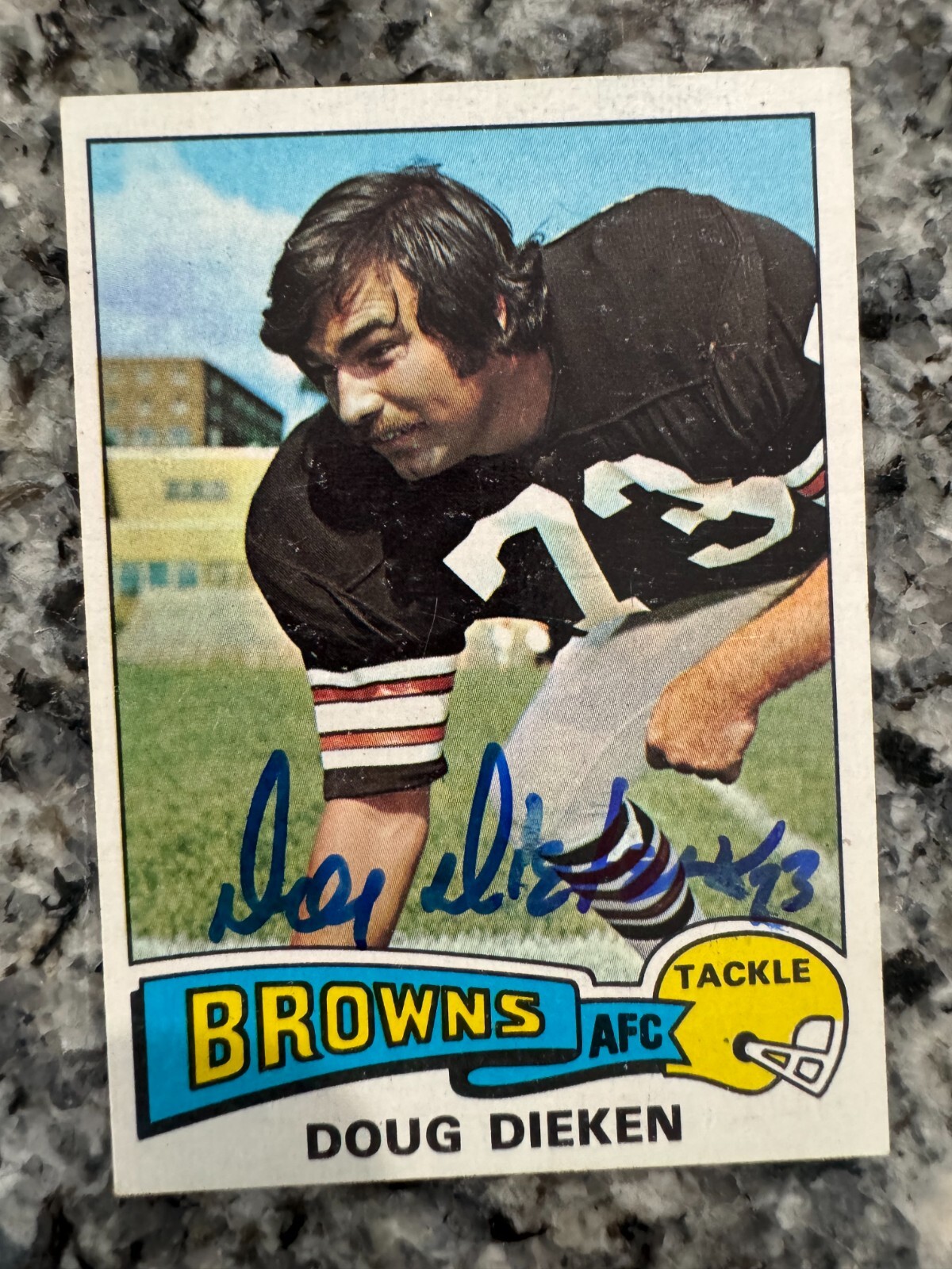 Doug Dieken Signed CLEVELAND BROWNS Card 1975 Topps | eBay