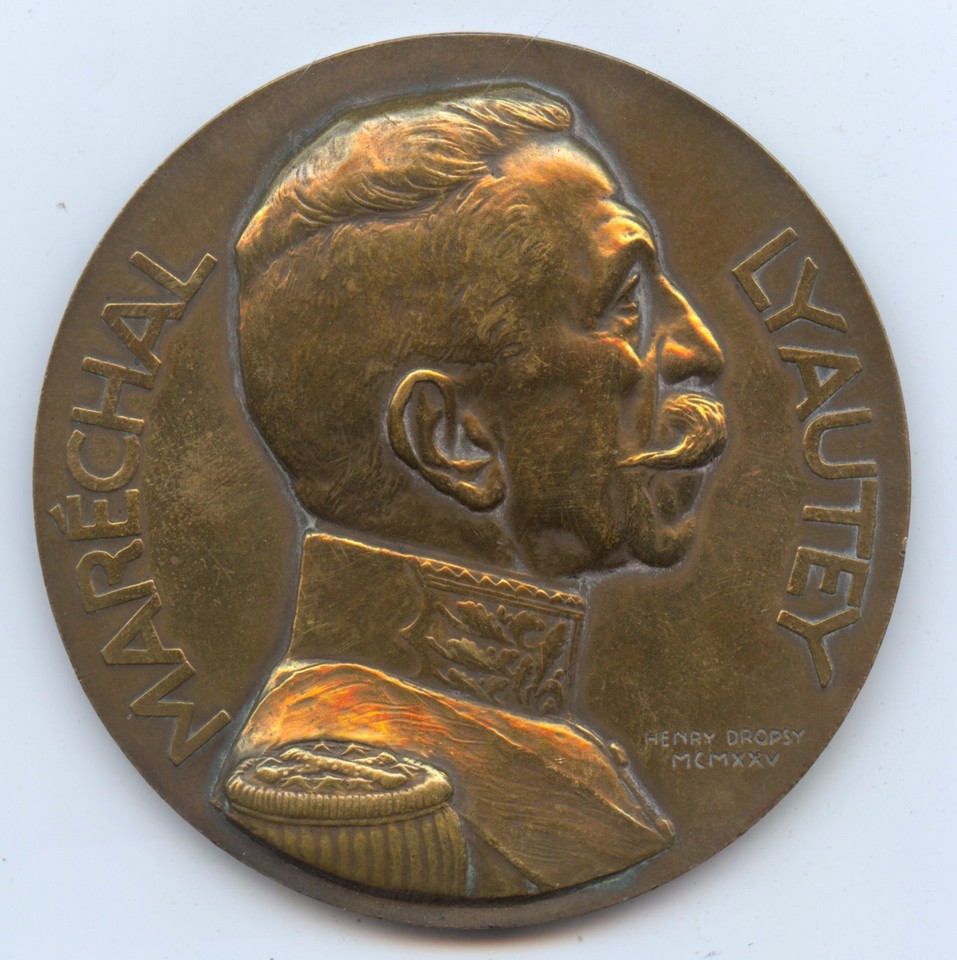French Marechal Lyautey Medal (#989) Pacification of Morocco. Bronze ...