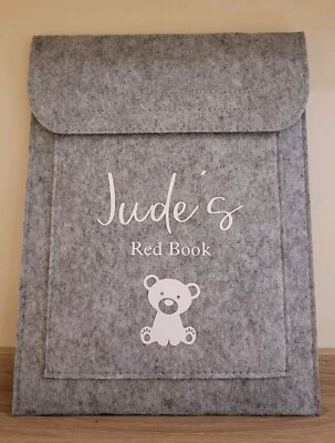 Personalised Baby Red Book Felt Folder / Cover | eBay UK