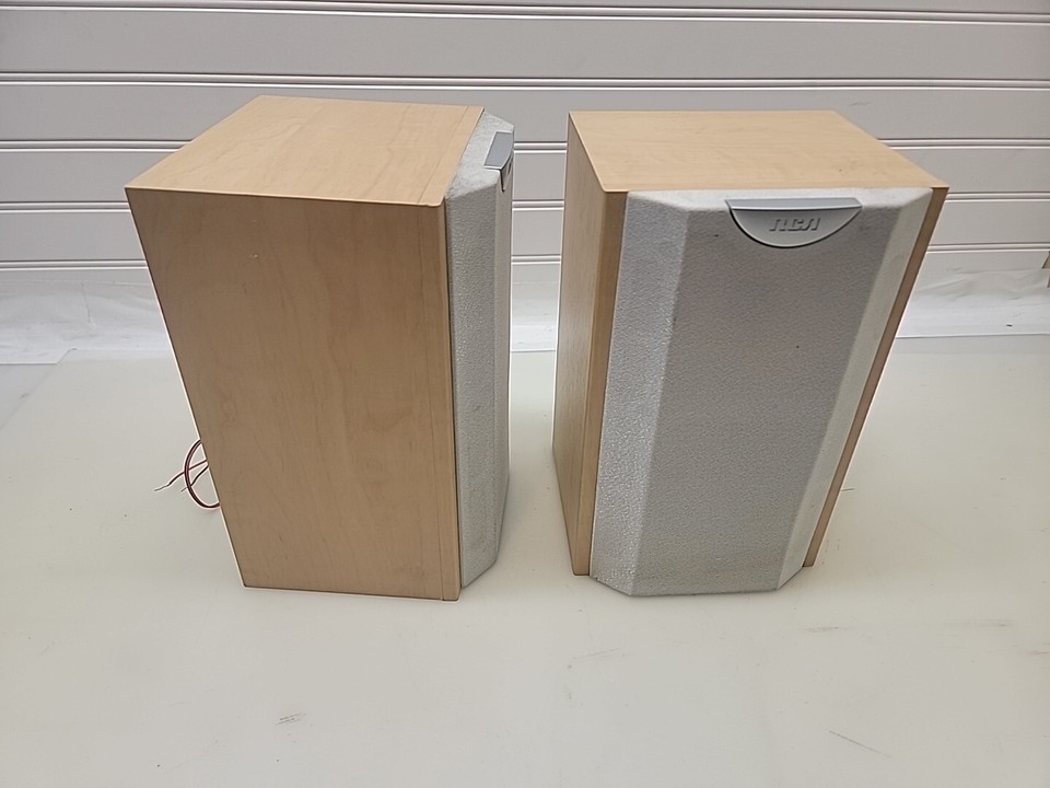 RCA RS 2025 RS2025 Woodgrain Bookshelf Speakers | eBay