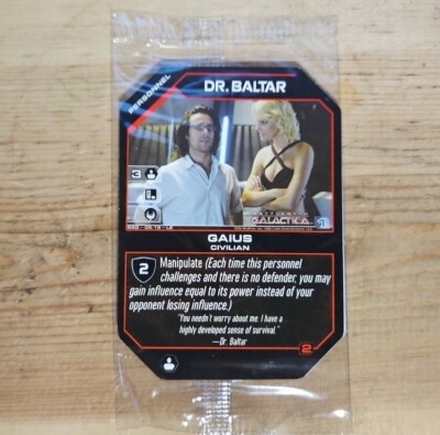 BATTLESTAR GALACTICA CCG PROMO CARD Dr. Baltar Gaius Civilian BSG 06/12 ...