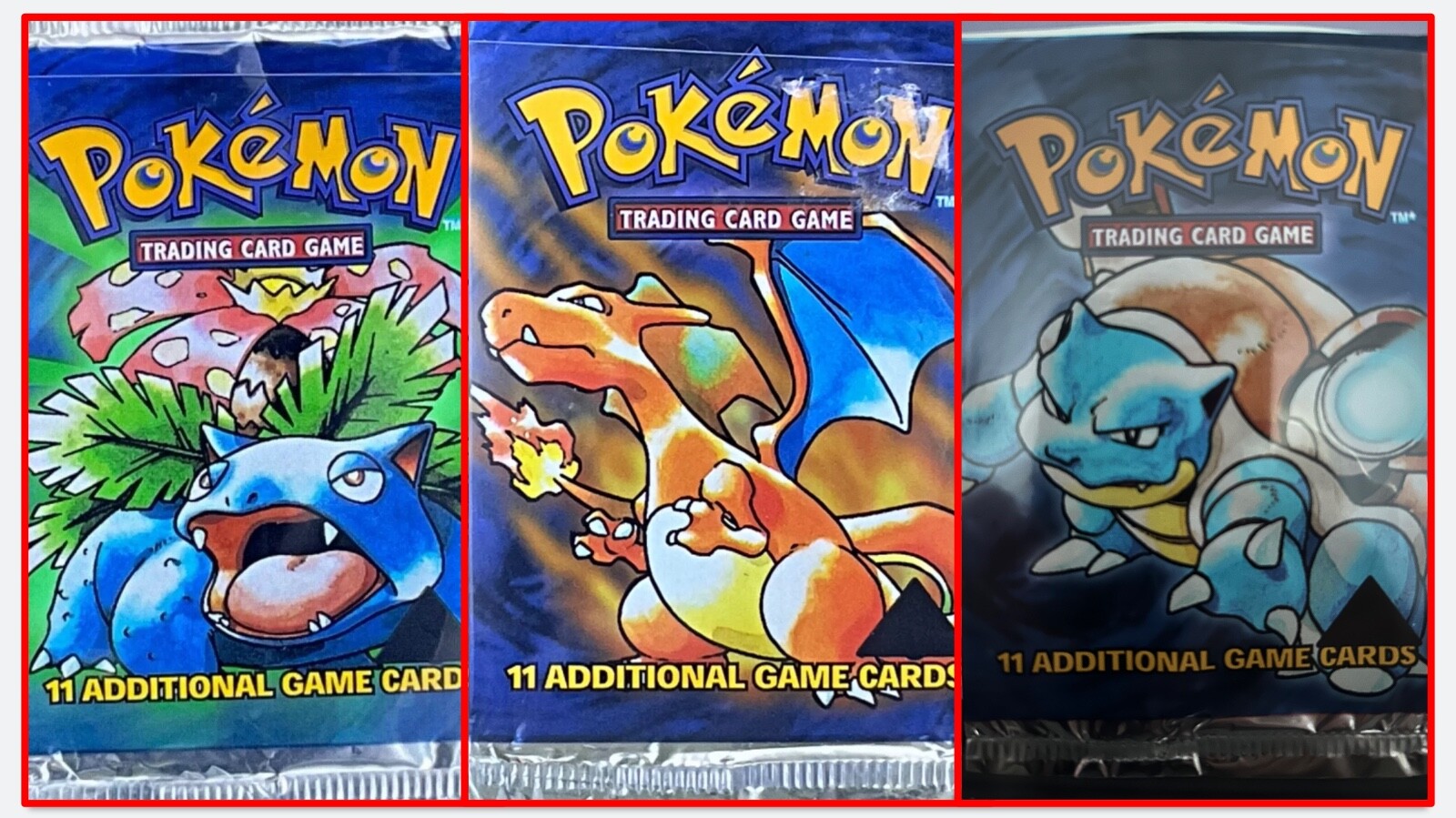 ☘️🔥💧⚡️ 1999 Pokemon First Ed. Stamped Base Set | Empty Booster Pack ...