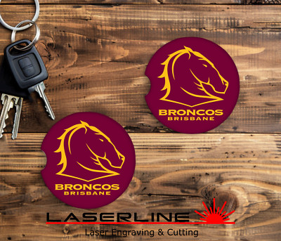 NRL Broncos Football Team Car Cup Holder Coaster, Car Gift, Car ...