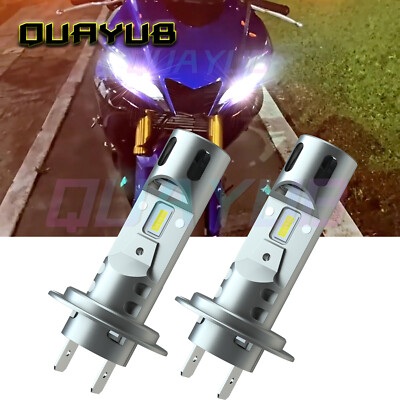 2X H7 LED Headlight Bulbs White 6000K 100W 22000LM For Yamaha YZF R3 ...