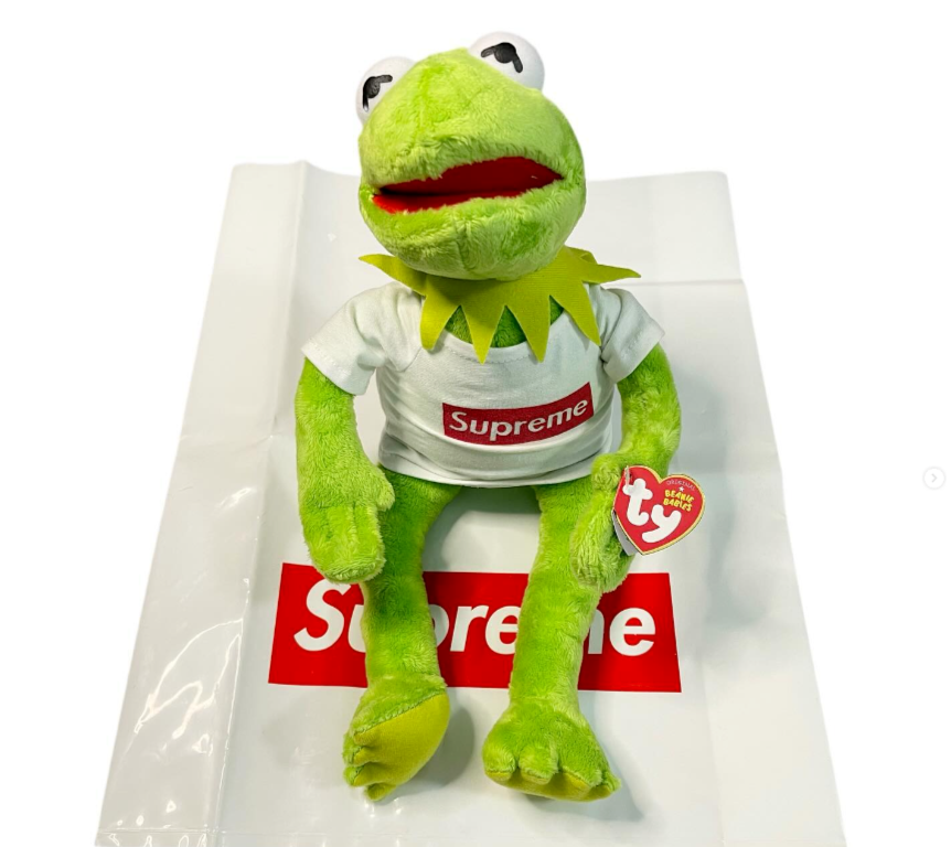 SUPREME TY KERMIT THE FROG 2016 COLLECTION 16“ TAG RARE BRAND NEW 100% ...