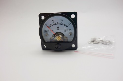DC 0- 30V Analog Voltmeter Analogue Voltage panel meter SO45 directly ...