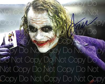 The Dark Knight Joker poster signed Ledger 8X10 photo picture autograph ...