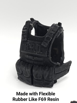 3d Print RACCOON CITY POLICE FLEXIBLE VEST 1:12 GI Joe Classified ...