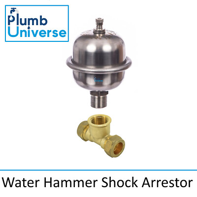 Water Hammer Shock Arrestor Mini Expansion Vessel Absorber 1/2" BSP - 0 ...