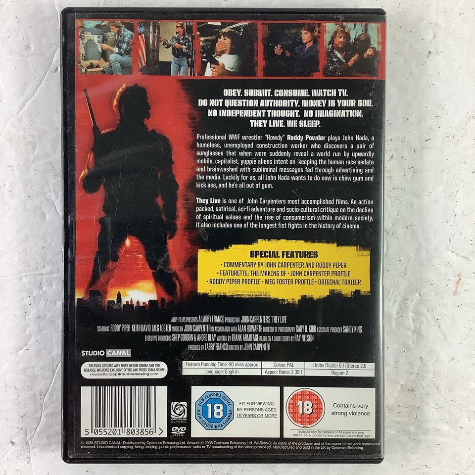 They Live (DVD, 1988) 25192123528 | eBay