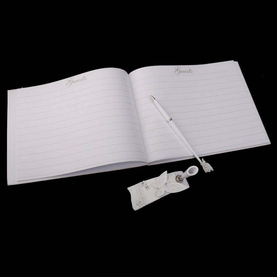 Signature Pen Bride Wedding Signing Quill Guest Book with Holder | eBay