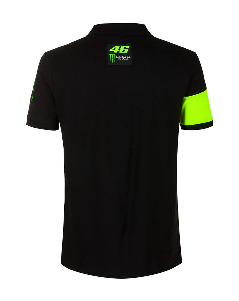 Valentino Rossi MotoGP Polo Men's VR46 Black Monster Polo Shirt - New ...