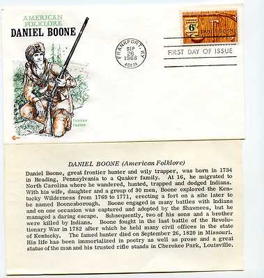 1357 Daniel Boone Cover Craft Cachets, CCC, FDC | eBay
