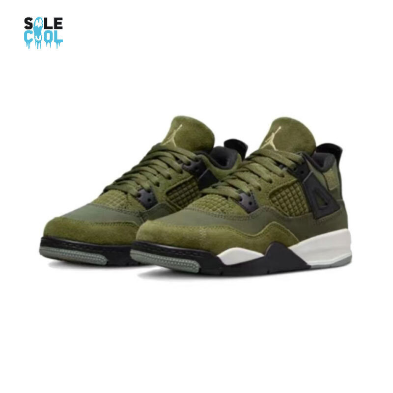 Nike Air Jordan AJ4 Retro SE Craft Medium Olive PS PRESCHOOL Shoes ...