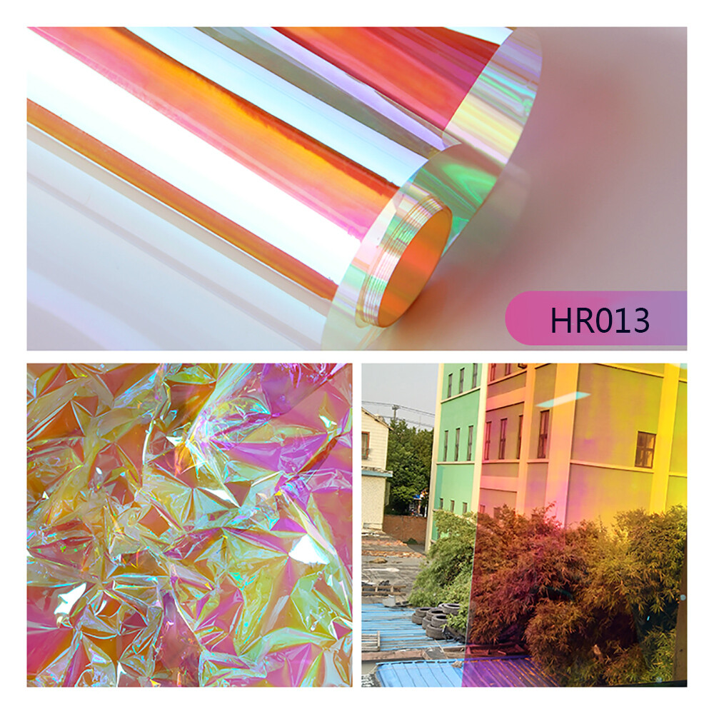 Dichroic Red Building Window Film Glass Sticker Iridescent Foil Party ...