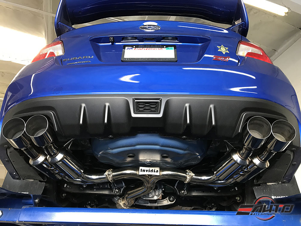 INVIDIA GEMINI R400 Quad Stainless Tip Catback Exhaust for Subaru WRX ...