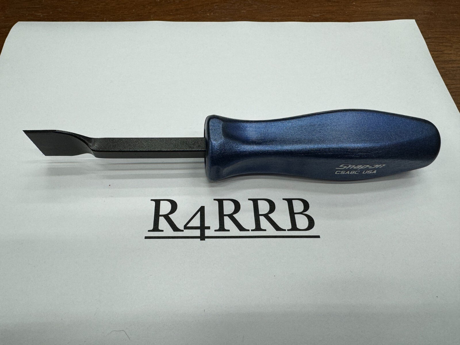 Snap-on Tools USA NEW POWER BLUE Hard Handle 8" Rigid Carbon Scraper ...