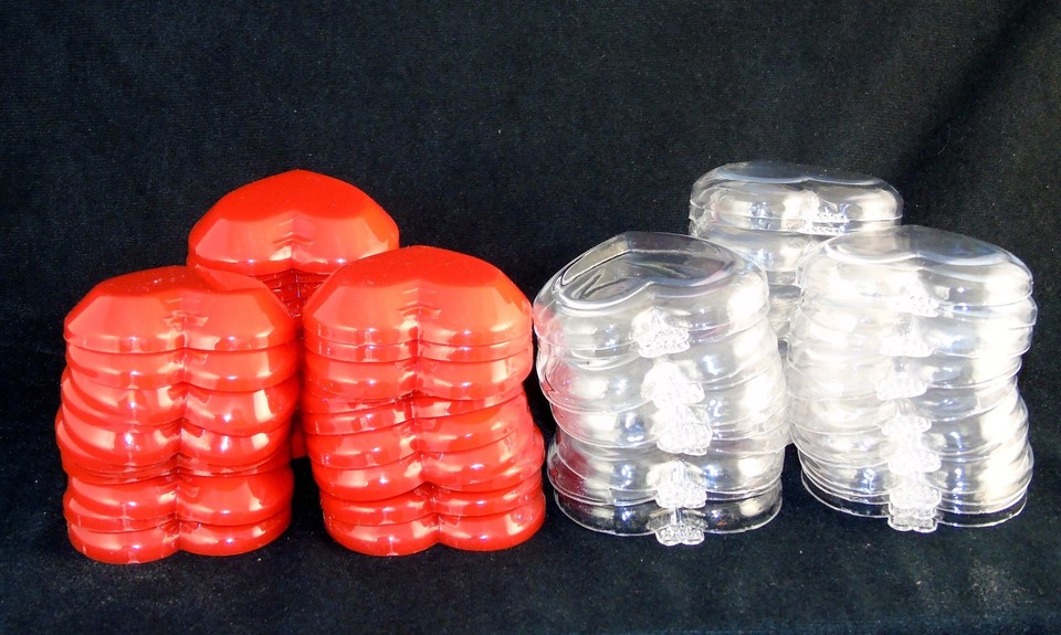 Heart Shaped Plastic Candy Boxes ~ Lot of 36 Units ~ Valentine's Day ...